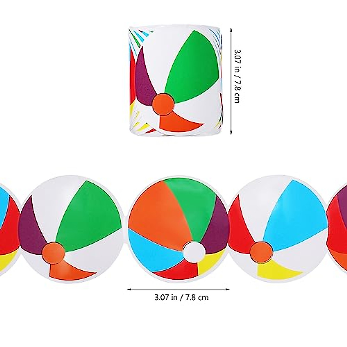 MAGICLULU Bulletin Board Bulletin Borders Stickers Beach Ball Border Trim Summer Blackboard Border Sticker for Party Classroom Wall Decoration Ocean Decor