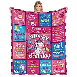 HEIFAM Daughter Birthday Gifts from Mom/Dad, Birthday Gifts for Daughter, Birthday Gift for Daughter, Happy Birthday Daughter Gift Ideas for Girls, 40''x50''