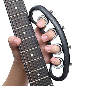 FOVERN1 Guitar Finger Expansion, Finger Sleeve Finger Force Span Practing Trainer TooL Training Bands for Guitar Bass Piano Finger Speed System Musical Instrument Accessories