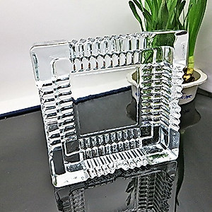 Amlong Crystal Large Classic Square Ashtray 6 inch x 6 inch