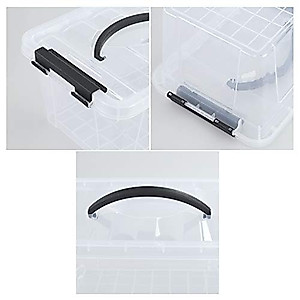 CadineUS Clear Storage Boxes, Latching Storage Bins with Lids Set of 6