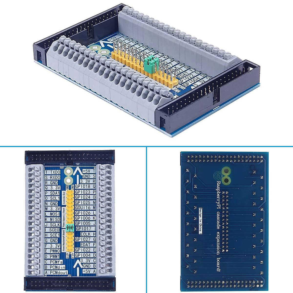 DKARDU Cascade Expansion Board Module 40-pin+40 Pin Female - Female Rainbow Ribbon Cable with Dupont Cable for Raspberry Pi 4/3/2/1