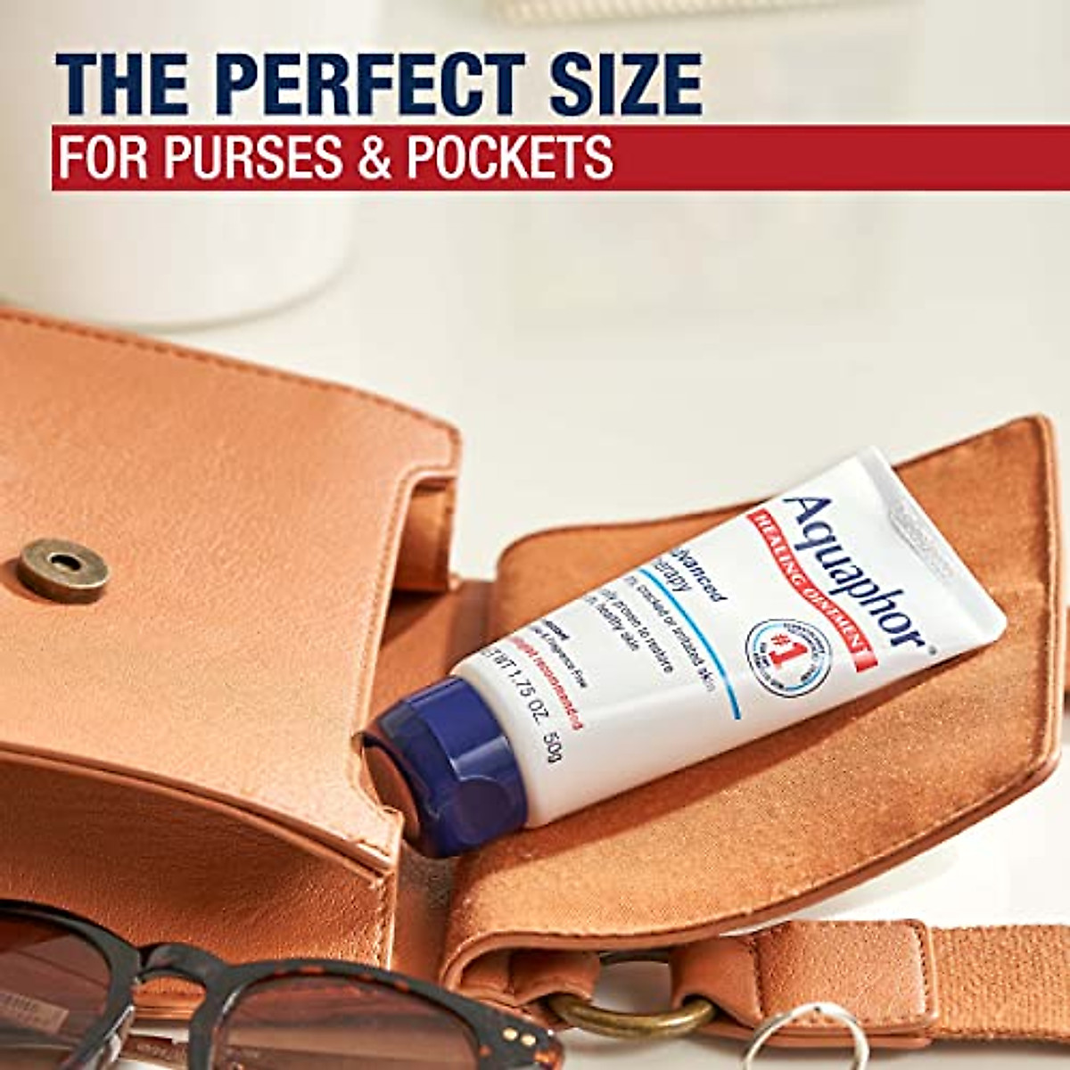 Aquaphor Healing Ointment Advanced Therapy Skin Protectant Skin Care Set, Body Moisturizer for Dry Skin, Minor Cuts and Burns, Dry Cuticles, Cracked Heels, Hands and Lips, 14 Oz Jar + 1.75 Oz Tube