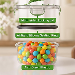 50 Pcs Large Food Storage Containers with Lids Airtight-85 oz to Sauces Box-Total 526Oz Stackable Kitchen Bowls Set Meal Prep Containers-BPA Free Leak proof Plastic Lunch Boxes- Freezer Microwave safe