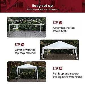 10x10 Gazebo Waterproof Outdoor Canopy Patio Tent Party Tent for Wedding BBQ Cater