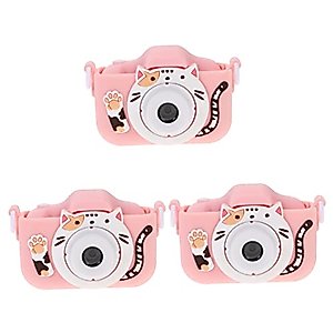 Milisten Toddler Camera 3pcs Portable Digital for Cat Kids Video Children Gaming Recorder Selfie Toddler Girls Camera Mini Cameras P Cartoon Boys Toy Digital Camera