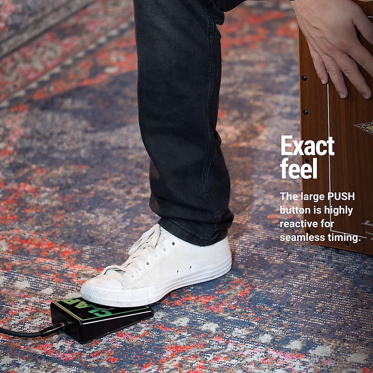 Meinl Percussion Digital Stomp Box Foot Pedal for Cajon, Guitar and Multi-Instrumentalists, Pre-Programmed Hand Clap Sound Sample, 2-Year Warranty (STB3)