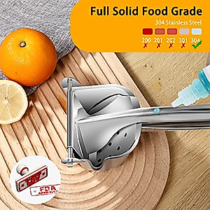 Lemon Squeezer Juicer Stainless Steel - Lime Citrus Orange Squeezer Juicer- Juicer Hand Press - Manual Juicer - Professional Fruit Juicer - Premium Quality Heavy Duty - Easy to Clean (Juicer+1+50)