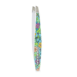 TWEEZERMAN Studio Collection Mini Slanted Tweezers Vintage Floral Blue