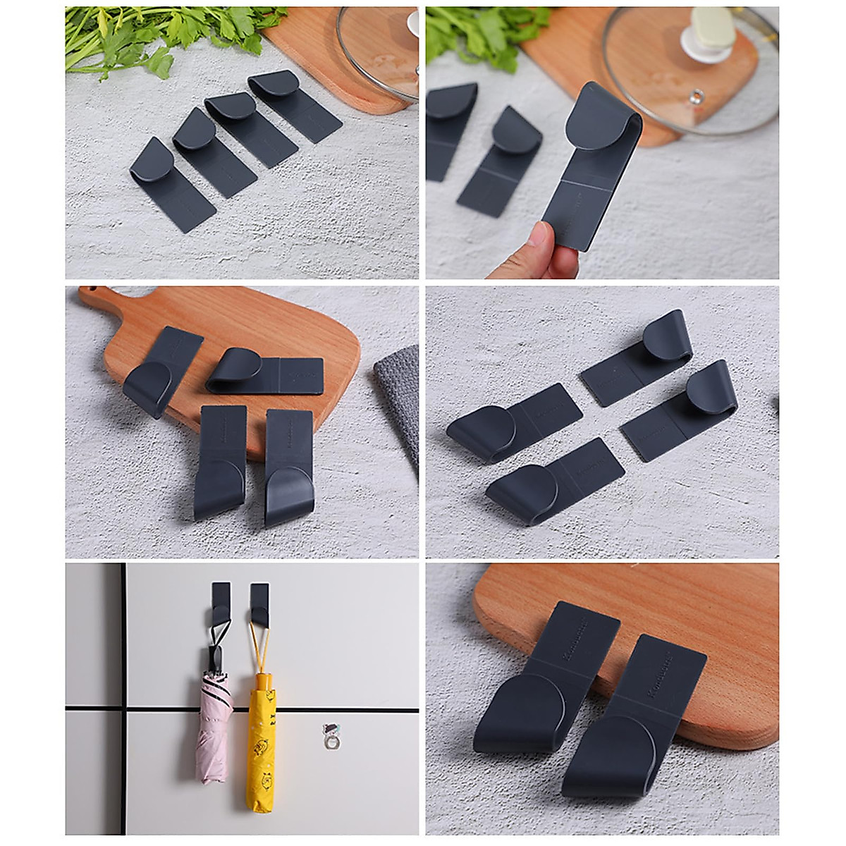 Wall Mounted Pot Cover Storage Rack Set Pan Covers Holder Cutboard Hanging Shelf For Kitchen Utensil Cutting Borad Pot Cover Storage Rack