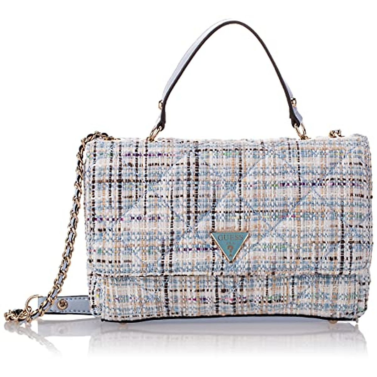 GUESS womens Cessily Convertible Crossbody Flap, Pale Cloud, one size US