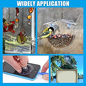 Auvotuis 20Pcs 50mm Suction Cup with Ring, 1.96 Inch Clear Ring Suction Cup Sucker for Window Wall Hook Hanger