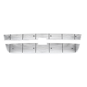 Compatible with Chevrolet Silverado (2006-2007) Billet Grille, Polished, 2 Pc, Overlay - PN #21106