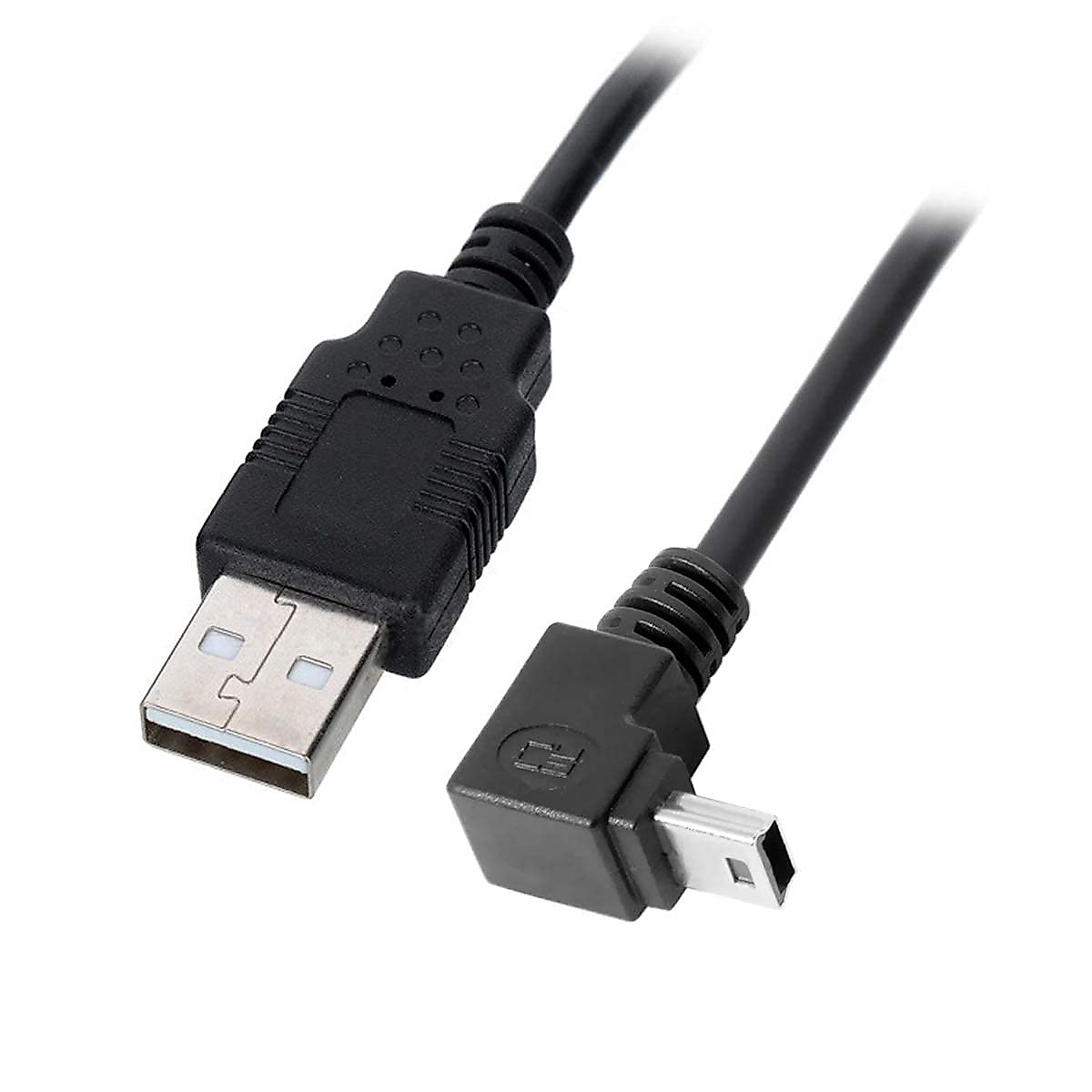 chenyang Mini USB Cable USB 2.0 Male to Mini USB 5 Pin Male 90 Degree Down Angled Charging Data Transfer Extension Cable 0.5M