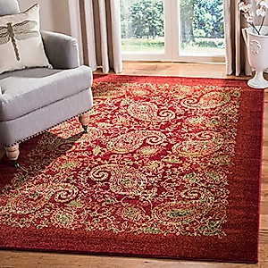 SAFAVIEH Lyndhurst Collection 10' Round Beige / Multi LNH224A Traditional Paisley Non-Shedding Dining Room Entryway Foyer Living Room Bedroom Area Rug