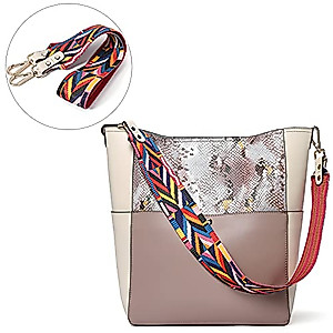 BOSTANTEN Women's Leather Designer Handbags Tote Purses Shoulder Bucket Bags SnakePrint