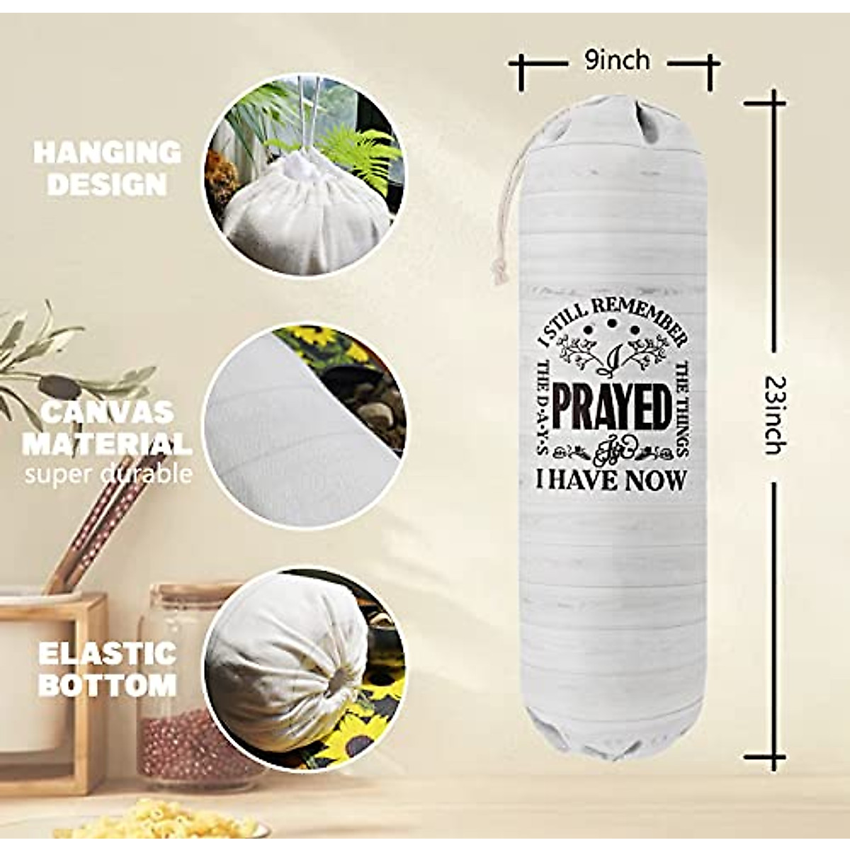 Funny Grocery Bags Holder Organizer For Shopping Bags, Wall Mount Plastic Bags Storage Container Dispensers,I Still Remember The Days I Prayed, Gift For The Preferred Family And Friends