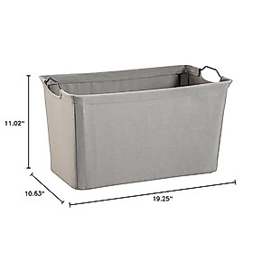 ClosetMaid 1629 Wide Wire Frame Fabric Bin, Dark Gray