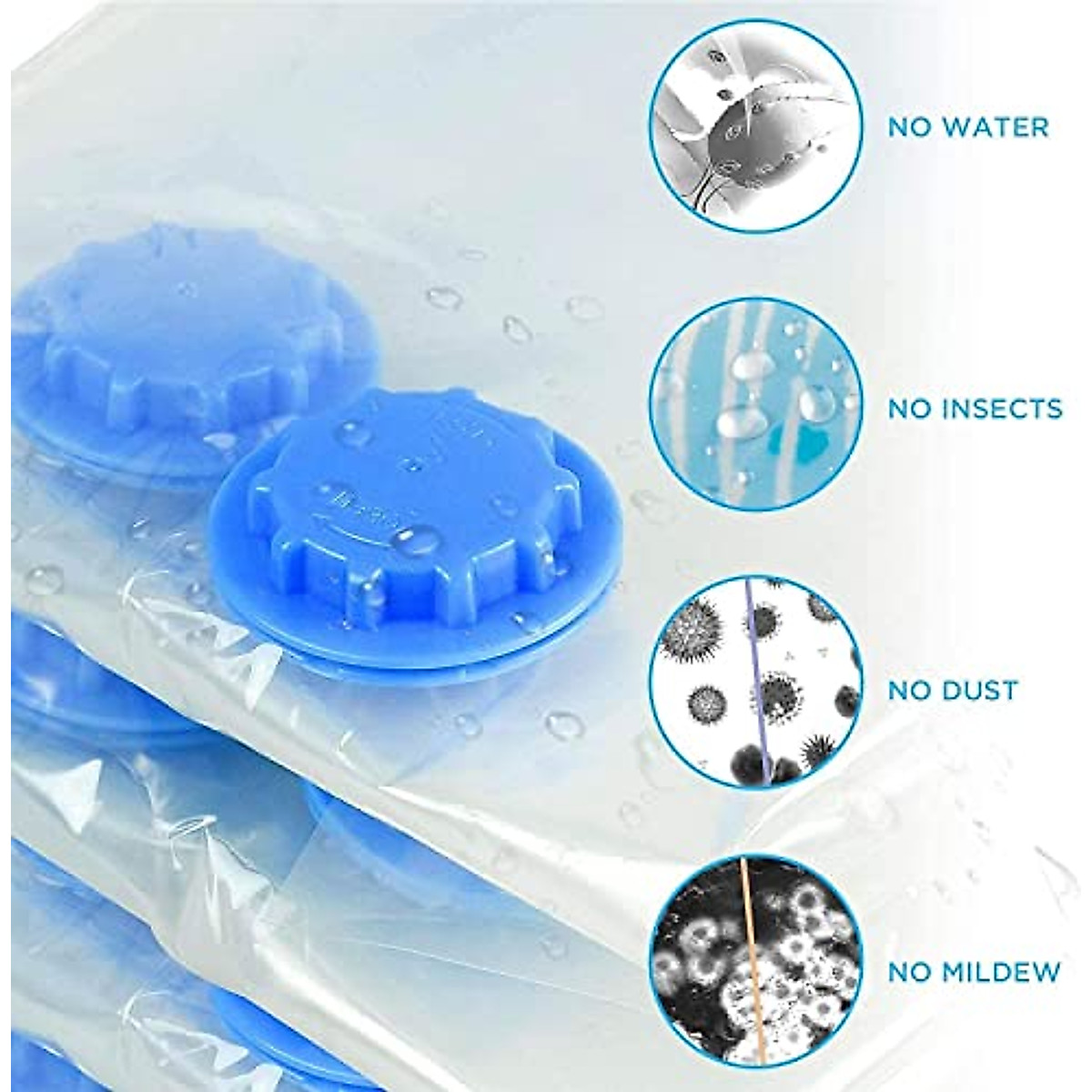 Jumbo Vacuum Storage Bags, 6pcs Space Saving Seal Bags ,Compression Bags for Travel,Vacuum Seal Bags for Bedding