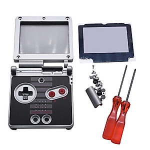 Meijunter Replacement Full Housing Shell Cover Case Repair Parts Set w/Lens&Screwdriver for Nintendo Gameboy Advance SP GBA SP Console
