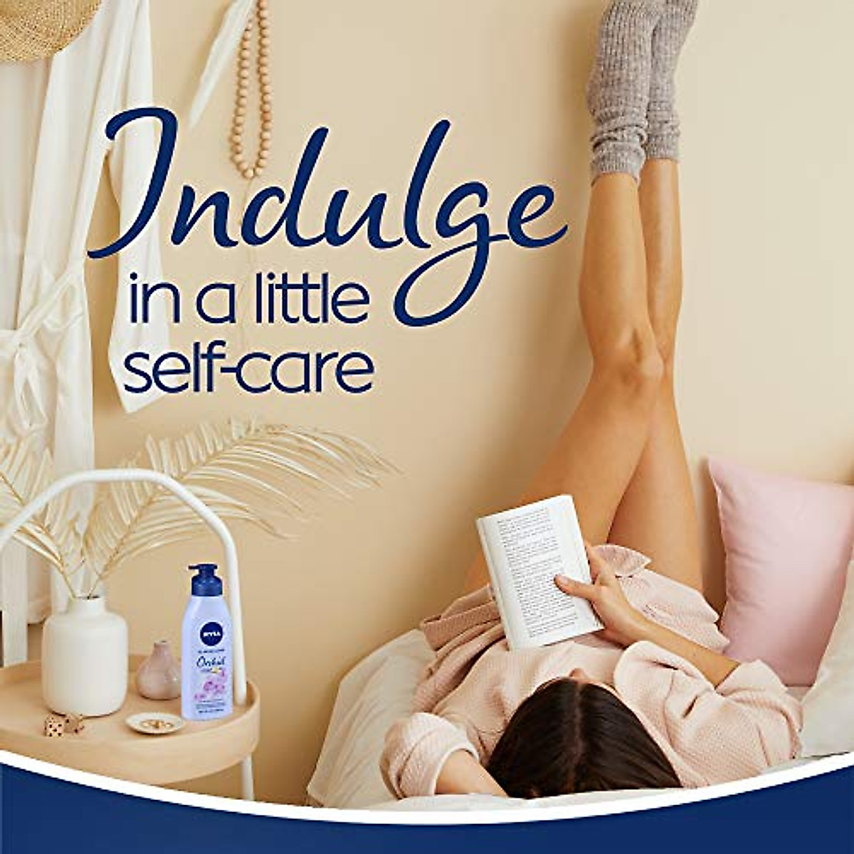 NIVEA In Bloom Variety Pack – 4 Piece with Body Lotion, Body Wash, Lip Balm, and Multipurpose Cream