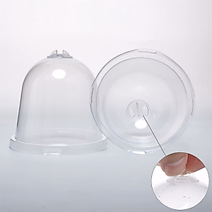 Gardenvy Plant Nursery Pots with Humidity Dome, Reusable Seed Starter Pots with Drainage Holes, Soft Transparent Plastic Gardening Cups for Seedling, 10pcs Plant Labels, 30 Sets