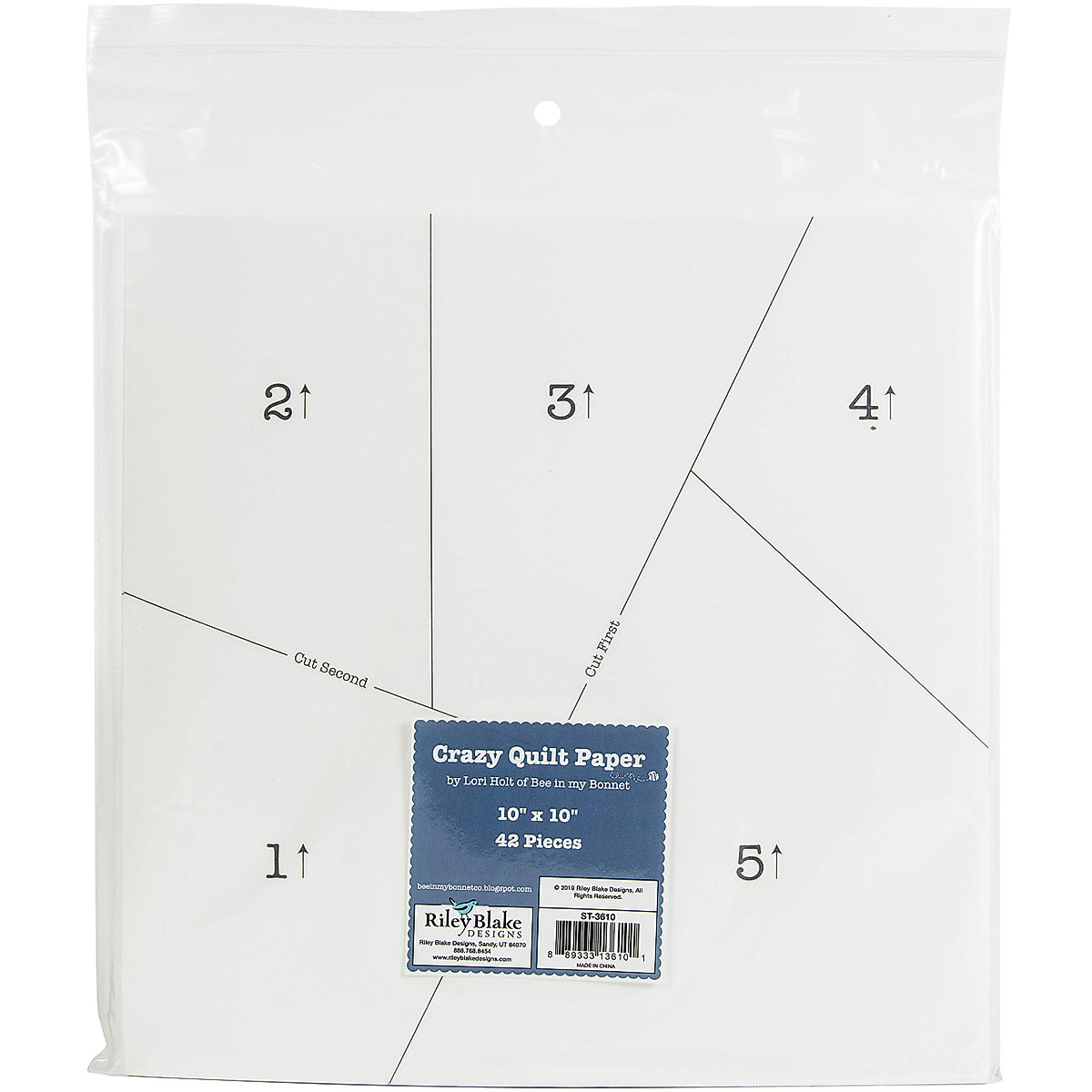 Bee in my Bonnet Quilt Paper 10X10, White