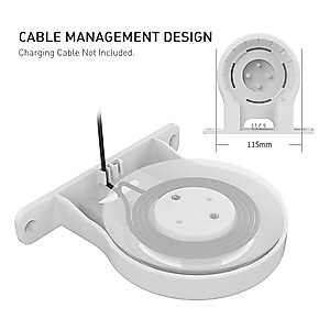 Delidigi Google WiFi Wall Mount ABS Bracket Holder Shelf for Google Nest WiFi Router and System[Built-in Cable Management](White)