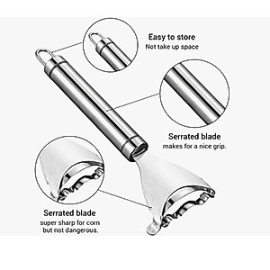 Corn Cob Stripper Peeler Remover Salad Making Cutter Easy Clean Corn Cob Stripper Stainless Steel Splitter Tool