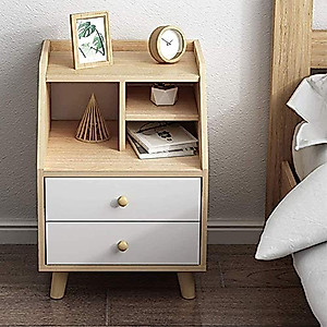 SJYDQ Contracted and Contemporary Bedside Table Shelf Nordic Small Bedroom Receive Store Content Simple and Economical