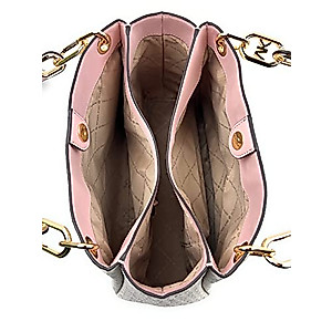 Michael Kors Women's Trisha Large Shoulder Bag Tote Purse Handbag (Vanilla multi)