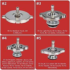BTSHUB 14 pcs Radiator Pump Pressure Tester Tool Kit Vacuum Pressure Cooling System Tester