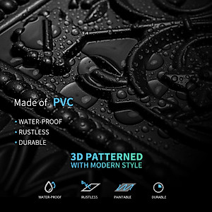 Art3d Drop Ceiling Tiles, Glue up Ceiling Tiles, 2'x2' Plastic Sheet in Black (12-Pack, 48 Sq.ft)