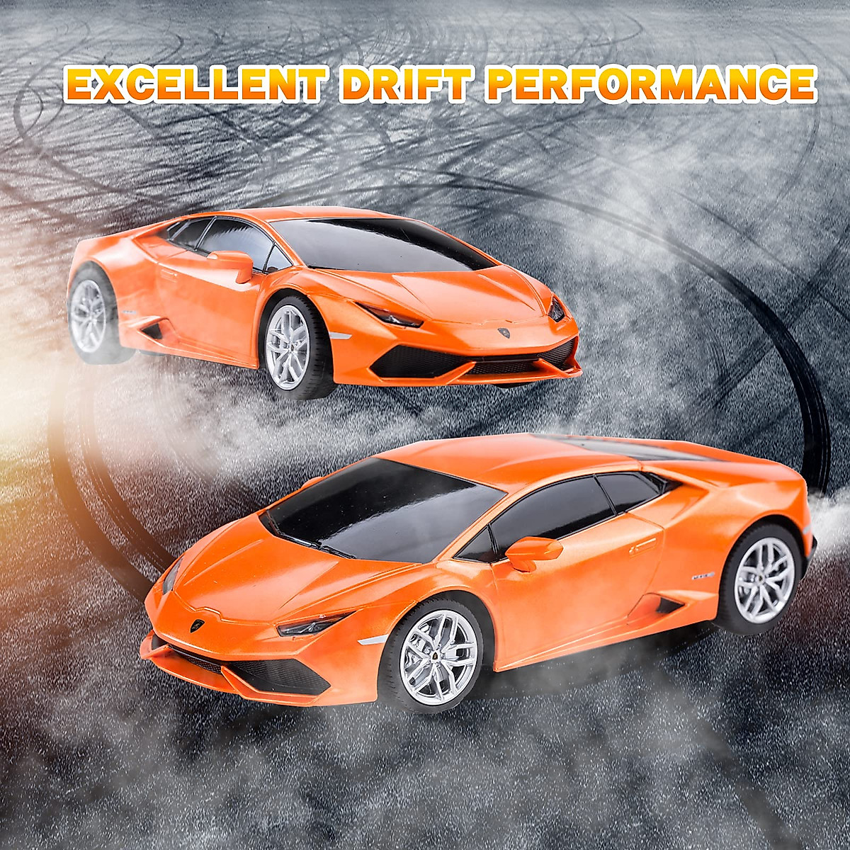 RÄDER Licensed RC Series,R/C 1:24 Lambo HURAC LP610-4 Remote Control Car, Electric Sport Racing Hobby Toy Car, Model Vehicle for Boys and Girls Teens and Adults Gift White