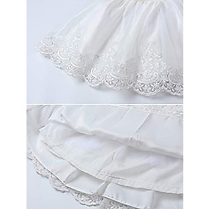 LZH Baby Girl White Dresses 3-6 Months,Baptism Dresses Baby Girl Christmas Dress,Baby Girl Party Dress Wedding Pageant