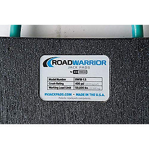 RoadWarrior Heavy Duty RV Jack Pad - Lightweight, Stackable, Waterproof, Unbreakable Outrigger Pad with Ergonomic TuffGrip Handle (One Pad,15"X1.5")