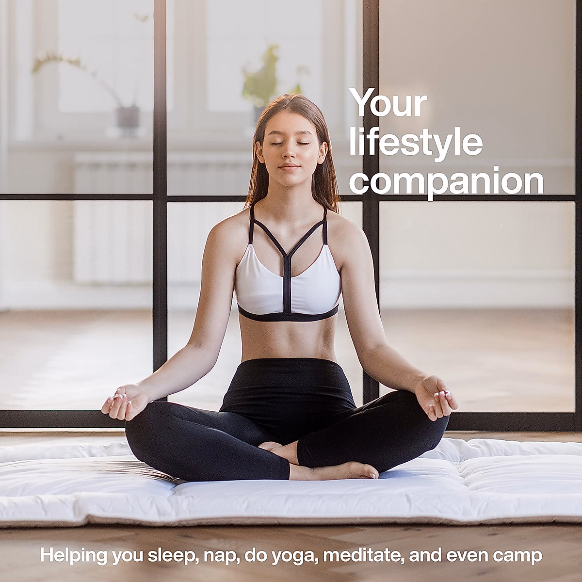 Luxton Home Japanese Shiki Futon Foldable Mattress for Sleep & Travel - Twin-Long