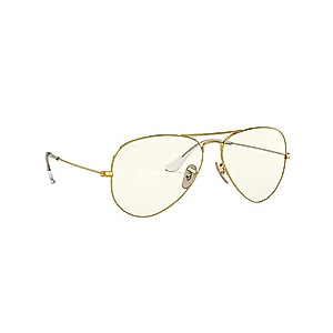 Ray-Ban RB3025 Classic Evolve Polarized Aviator Sunglasses, Gold/Clear to Grey Photochromic, 58 mm