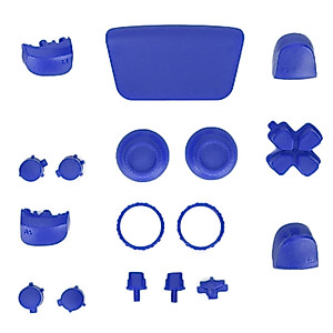 Key Replacement Shell, Transparent Portable Durable Sensitive Buttons Replacement Button Set for PS5 Gamepad Handle Accessories for PS5 Controller(blue)