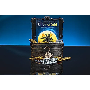 Pandasaurus Games Silver and Gold Card Game | Flip and Write Strategy Game | Fun Treasure Hunt Adventure Game for Adults and Kids | Ages 8+ | 2-4 Players | Average Playtime 20 Minutes | Made