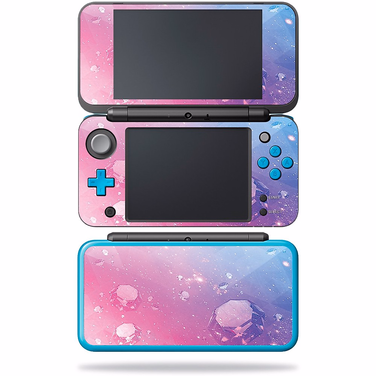 MightySkins Skin Compatible with Nintendo New 2DS XL - Pink Diamond | Protective, Durable, and Unique Vinyl Decal wrap Cover | Easy to Apply, Remove, and Change Styles | Made in The USA