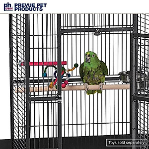 Prevue Pet Products Parrot Playtop Manor Bird Cage with Movable Stand and Activity Play Top for Large Birds