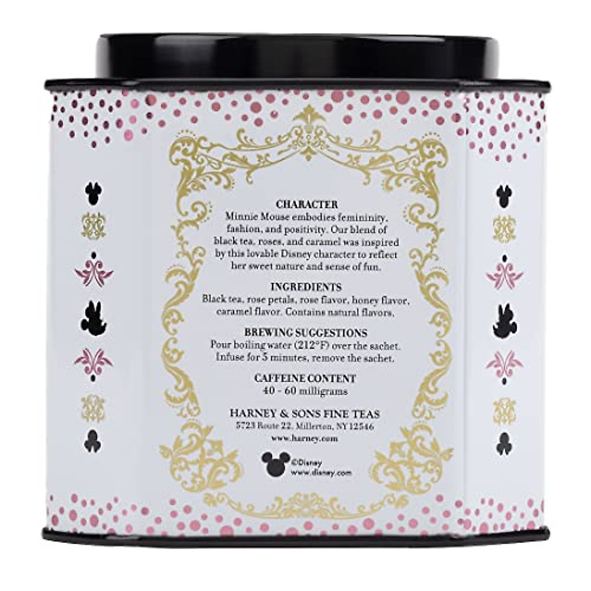 Harney & Sons Minnie Mouse Blend, Disney | 30 sachets Rose Scented Black Tea with Caramel