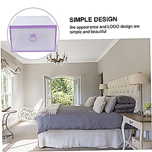 Amosfun 4pcs Box Plastic Shoe Storage Box Shoe Storage Cubes Sneaker Drawers Out Shoe Drawer Boot Drawer Shoes Clear Stackable Shoe Drawer Folding Shoe Rack Organizer Purple High Heel