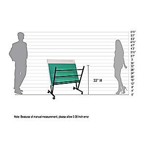 Falling in Art Metal Print Rack, Drying Display, Storage Stand for Artworks, Posters, Prints, Great Assistant for Shows & Galleries, Easy Moving with Rolling Casters, Well Hold 170Lb