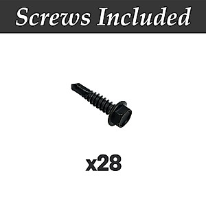 skysen Carbon Steel Self Closing Vinyl Fence Single Gate Hinge and Latch Hardware Kit -2 Hinges and 1 Latch (Single Gate Kit-cs)