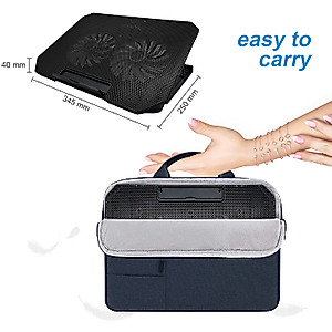 Laptop Cooling pad Laptop Cooler Stand Laptop Fan Cooling pad for 11-15.6 Inch Gaming Notebooks, 2 Turbine Fans,4 Angle Adjustable Laptop Cooling Stand (Black)