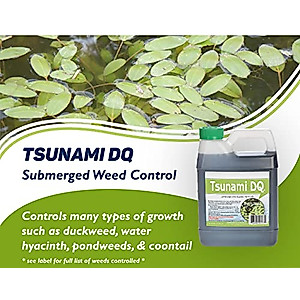 Tsunami DQ Aquatic Herbicide- Quart - 37.3 Percent Diquat Dibromide – Concentrated Aquatic Weed Killer for Lakes and Ponds - Duckweed, Watermeal, Curly Leaf, Pondweed & Many More