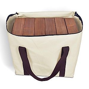 GoSports Giant Wooden Toppling Tower - Stacks Up to 5 ft - Brown Wood Stain