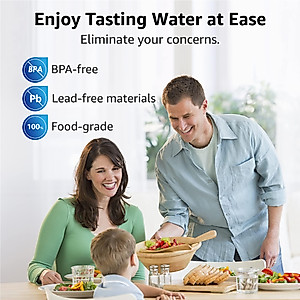 Overbest NSF Certified Pitcher Water Filter, Replacement for Brita® Pitchers and Dispensers, Brita® Classic 35557, OB03, Mavea® 107007, and More, Includes 2 Filters